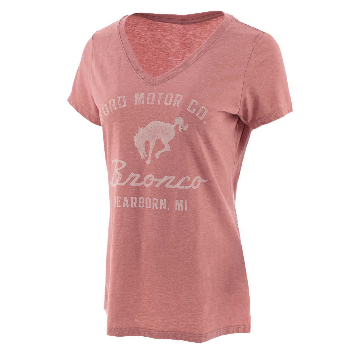 Ford Bronco Women's Vintage Logo V-Neck T-Shirt - Official Ford Merchandise