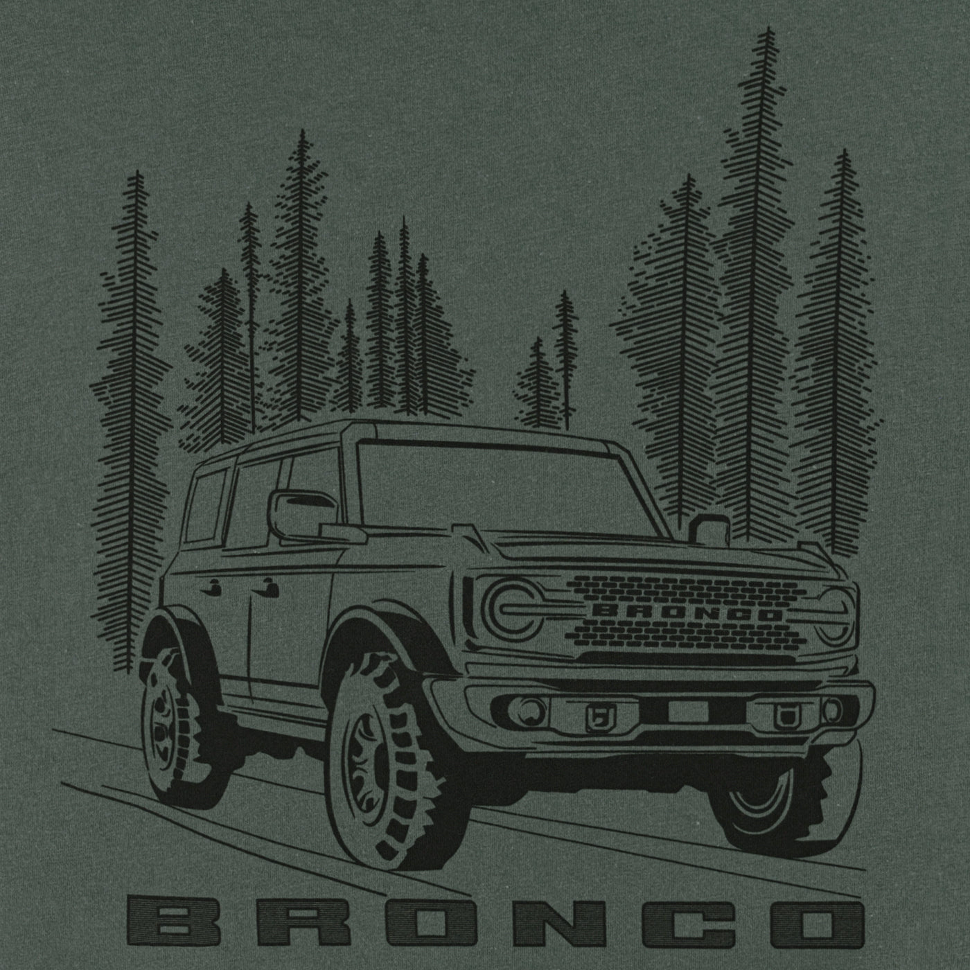 Ford Bronco Men's Treeline T-Shirt - Official Ford Merchandise