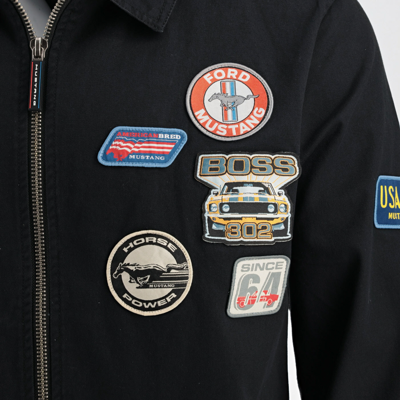 Ford Mustang Bomber Patch Jacket - Official Ford Merchandise