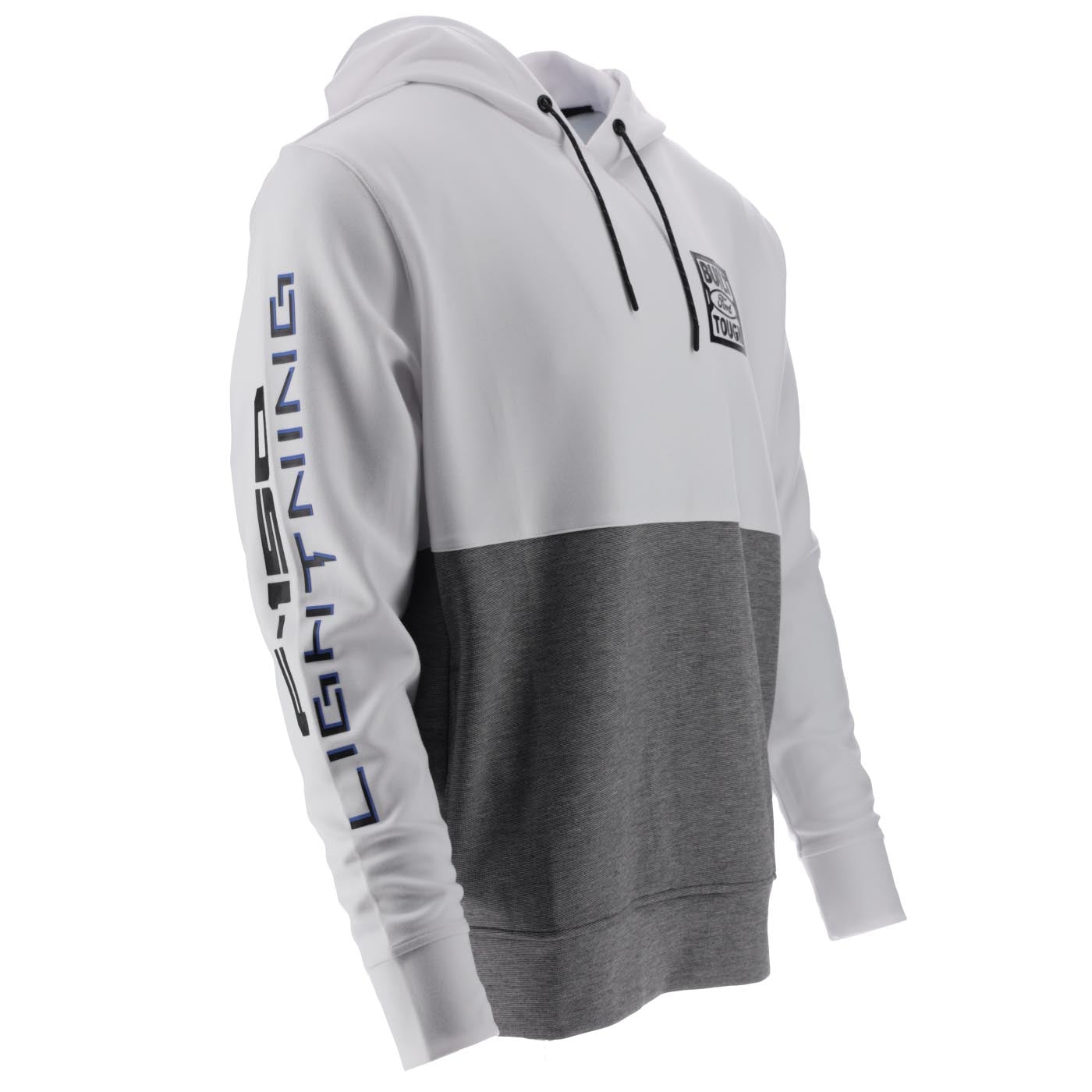 Ford Lightning Men's Colorblock Hooded Pullover Fleece- Official Ford ...