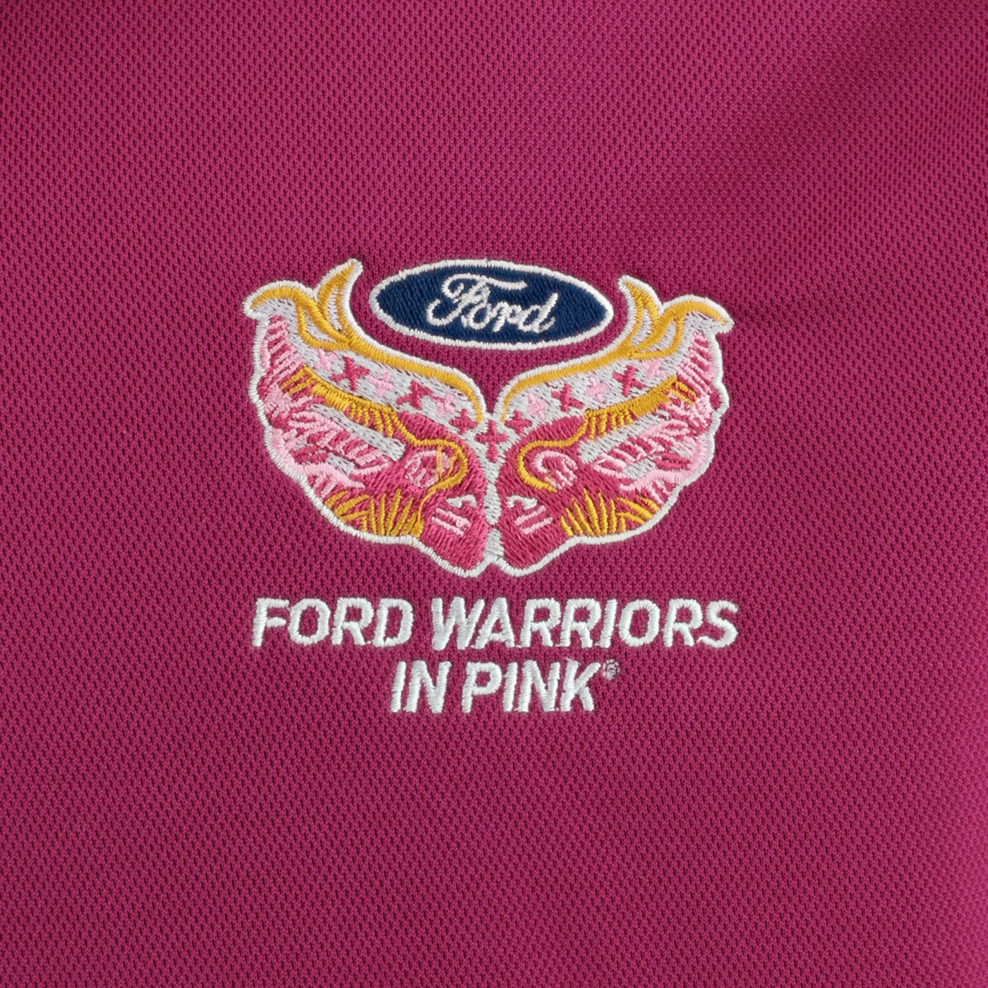 Ford Warriors in Pink Men's Polo- Official Ford Merchandise