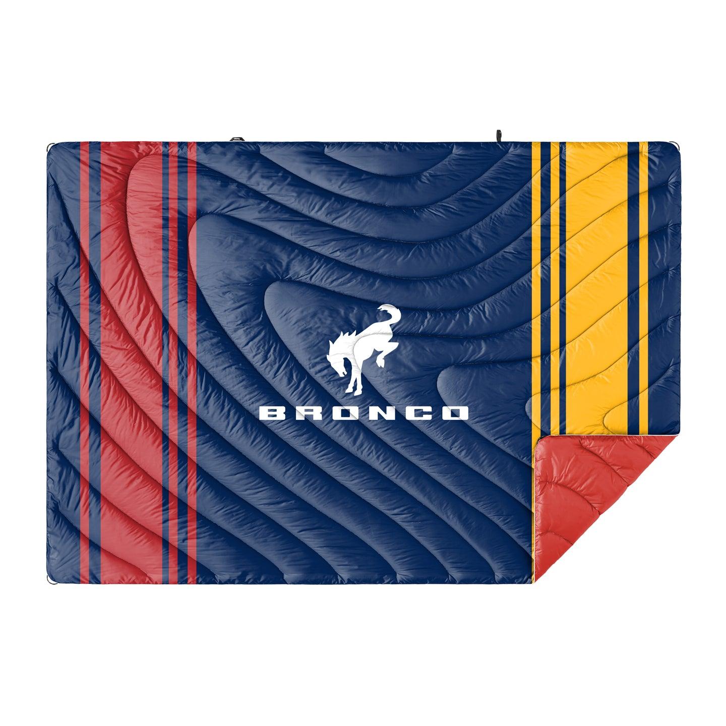 Ford Bronco Stripe Rumpl Original Puffy Blanket- Official Ford Merchandise